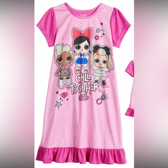 L.O.L. Surprise! | Pajamas | Lol Surprise Pink Nightgown For Kids ...